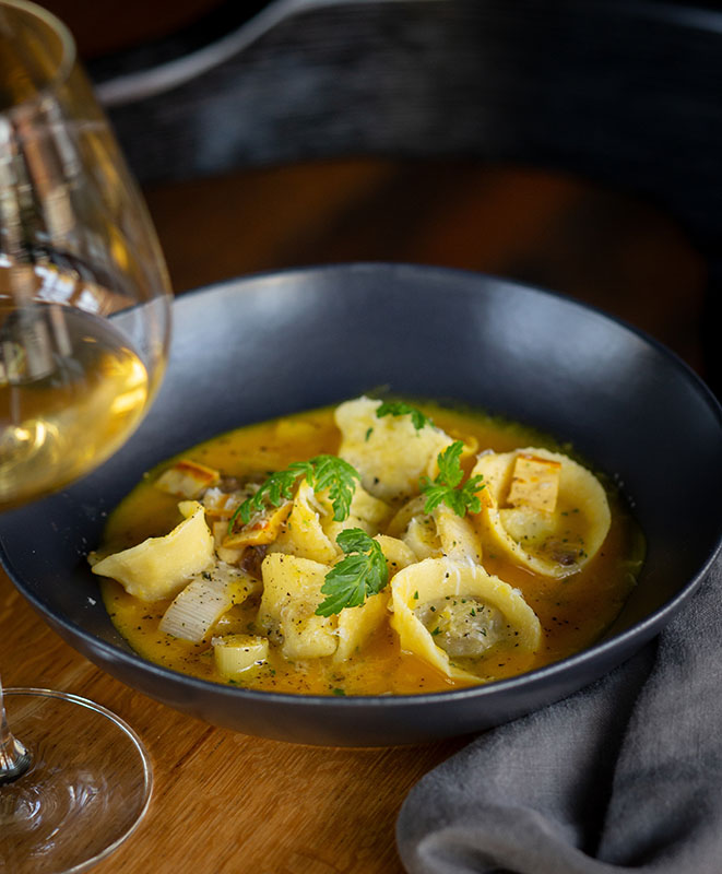 Pancetta filled Cappelletti